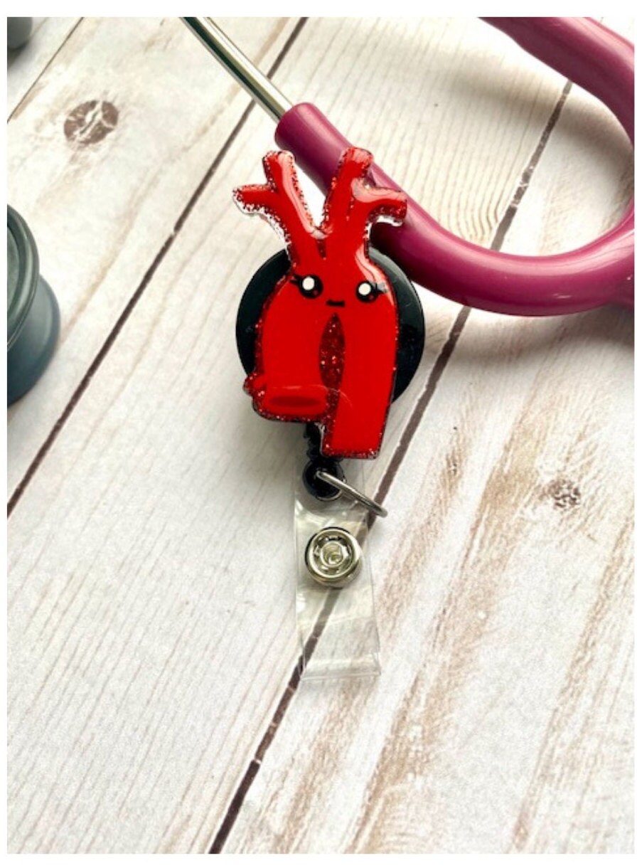 Anatomy Badge Reels Work Badges Custom Badge Reel Aorta - Etsy