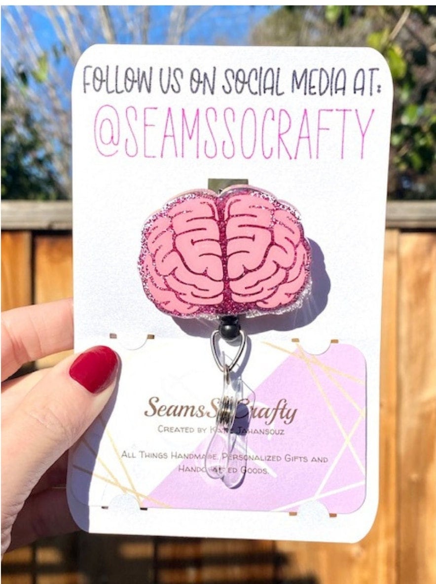 Anatomy Badge Reels Work Badges Custom Badge Reel Brain - Etsy