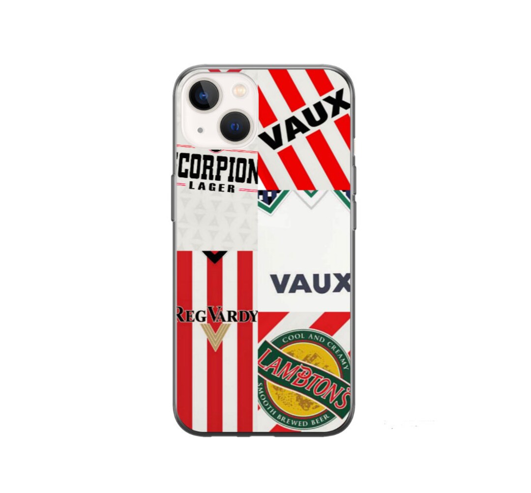 Sunderland Retro Football Shirt Premium Protective Hard Rubber Silicone ...