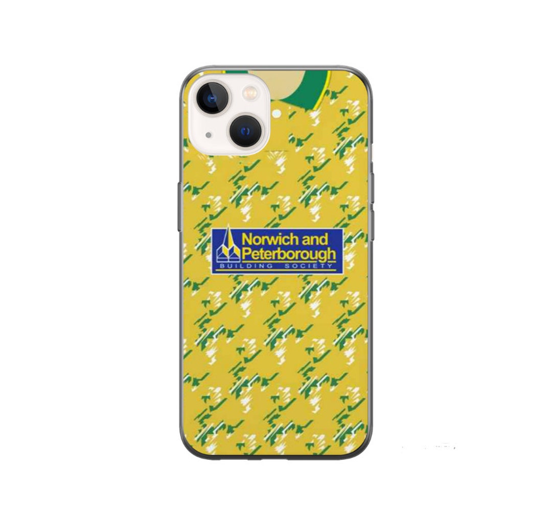 Norwich Retro Football Shirt Premium Protective Hard Rubber Silicone ...