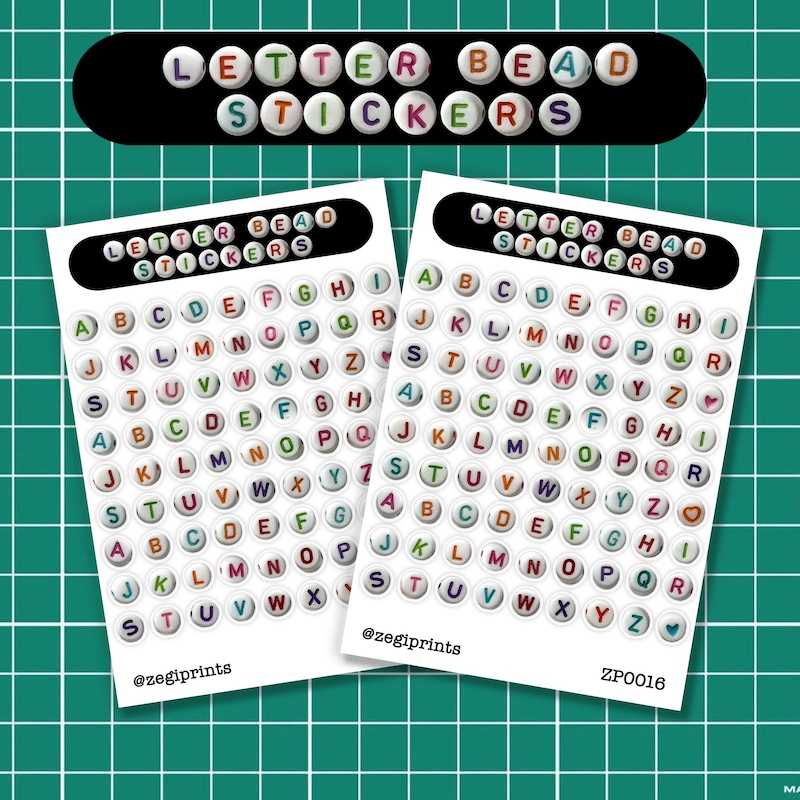 Alphabet Stickers Pack - Etsy UK