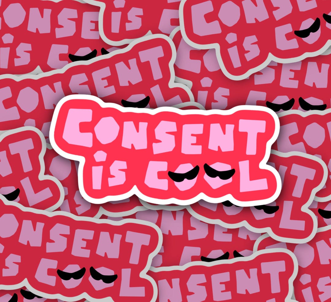 Consent is Cool Vinyl Sticker - Empowerment, Social Justice - Etsy