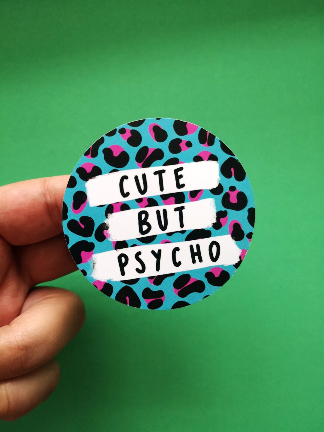 Cute but Psycho Vinyl Sticker - Laptop Stickers - Vinyl Stitcker ...