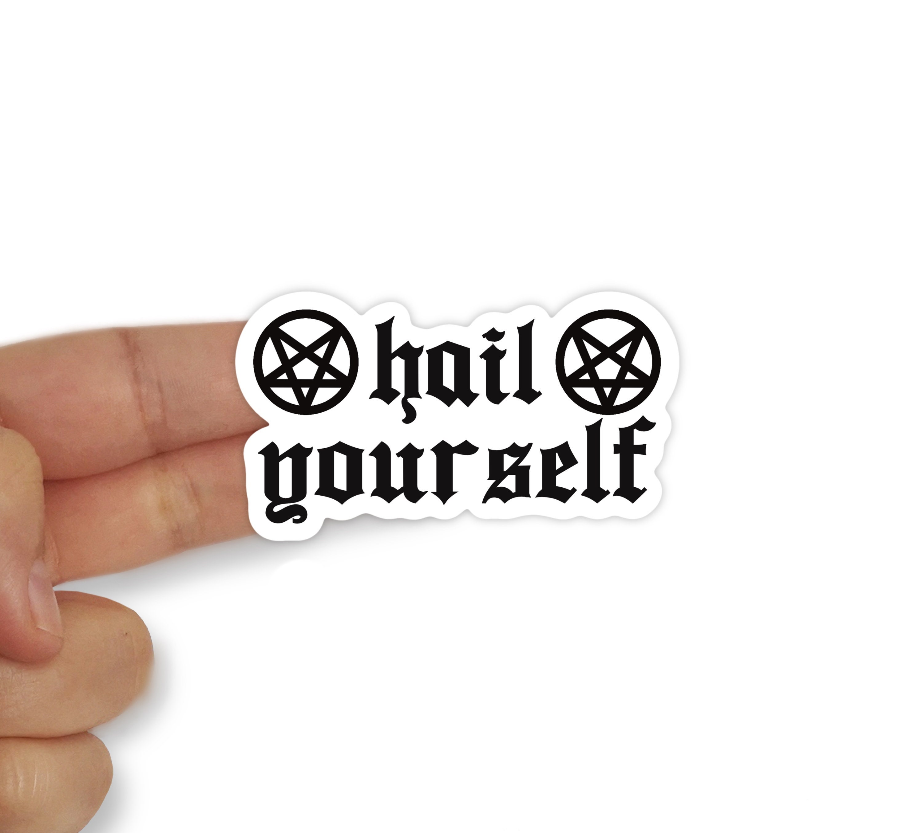 Hail Yourself Vinyl Sticker Laptop Stickers Funny Vinyl - Etsy