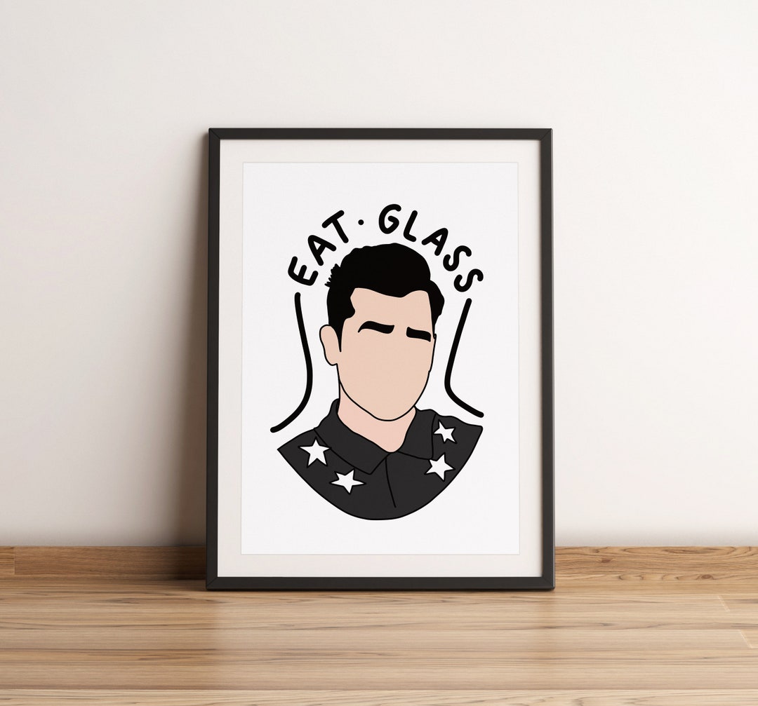 Eat Glass Wall Art - Schitt's Creek Wall Art Print - David Rose Wall ...