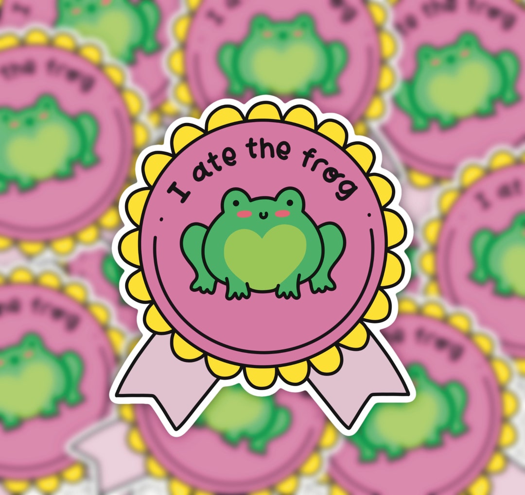 I Ate the Frog Vinyl Sticker - Laptop Stickers - Vinyl Sticker - Funny ...