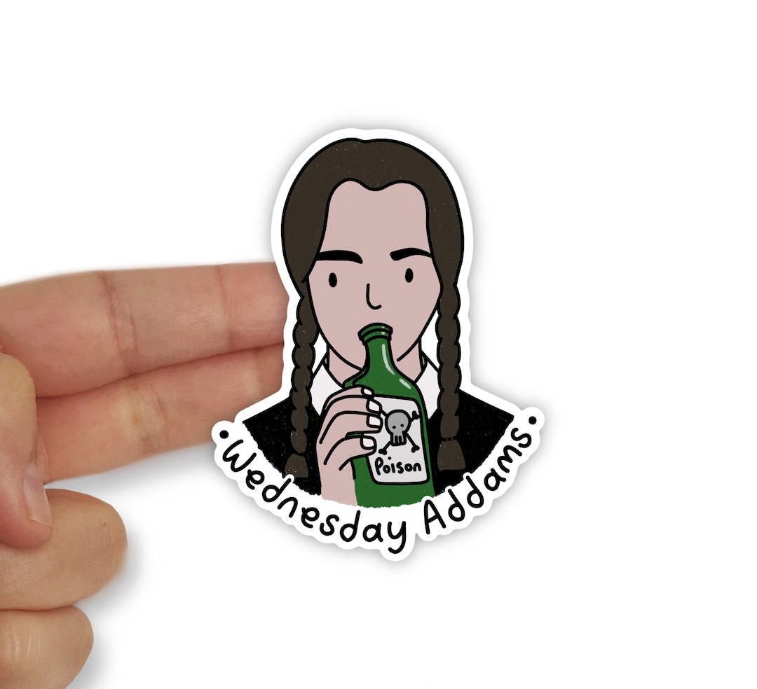 Wednesday Addams Vinyl Sticker Laptop Stickers Vinyl - Etsy