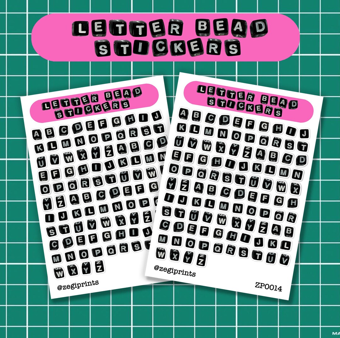 Letter Bead Planner Stickers: Alphabet Stickers for Scrapbook Junk ...