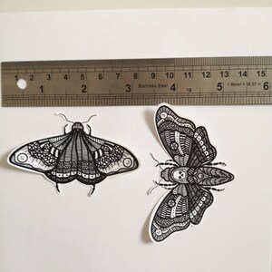 Moth Vinyl Sticker Laptop Stickers Vinyl Stitcker Gothic Stickers Moth ...