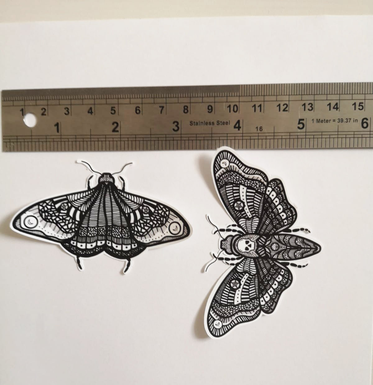 Moth Vinyl Sticker Laptop Stickers Vinyl Stitcker Gothic - Etsy