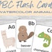PRINTABLE ABC Alphabet Watercolor Animal Flash Cards | Kids | A-Z ...