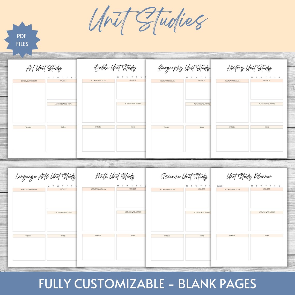 PRINTABLE Homeschool Planner | Undated | Floral Design | PDF | Digital ...