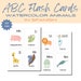 Printable ABC Alphabet Watercolor Animal Flash Cards in SPANISH | Kids ...