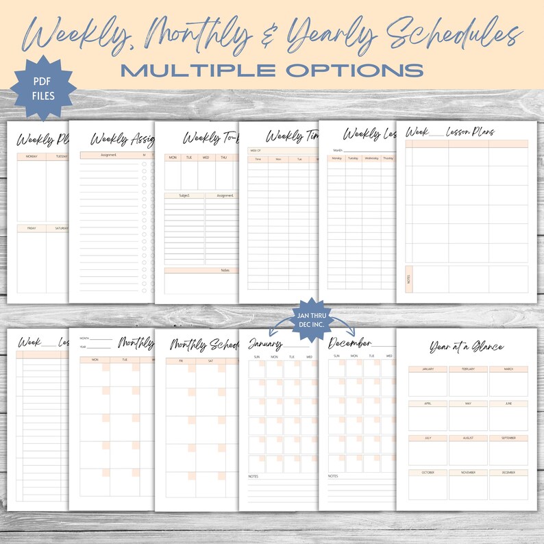 PRINTABLE Homeschool Planner | Undated | Floral Design | PDF | Digital ...