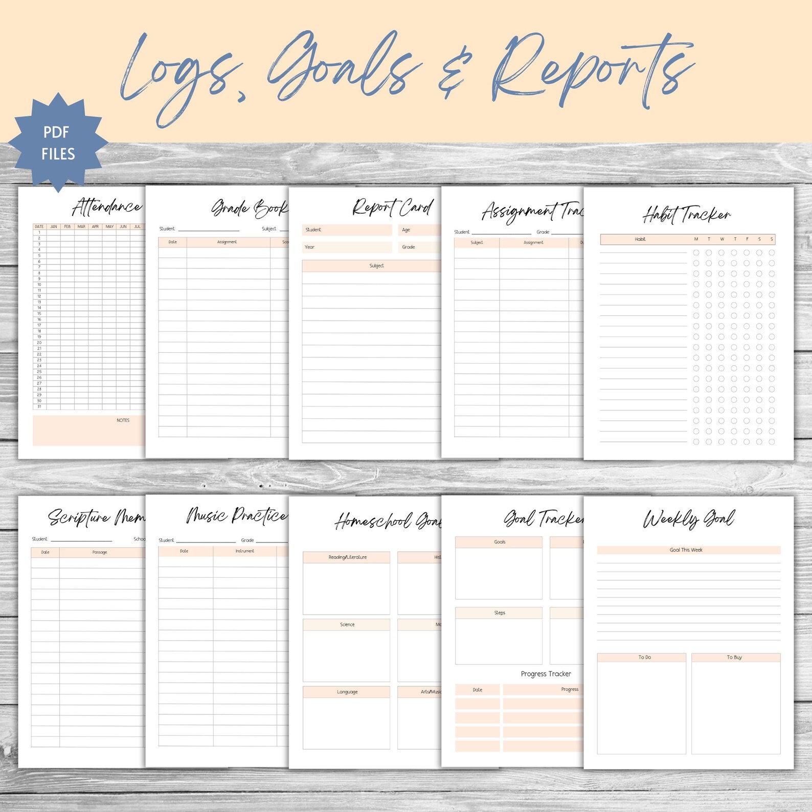 PRINTABLE Homeschool Planner | Undated | Floral Design | PDF | Digital ...