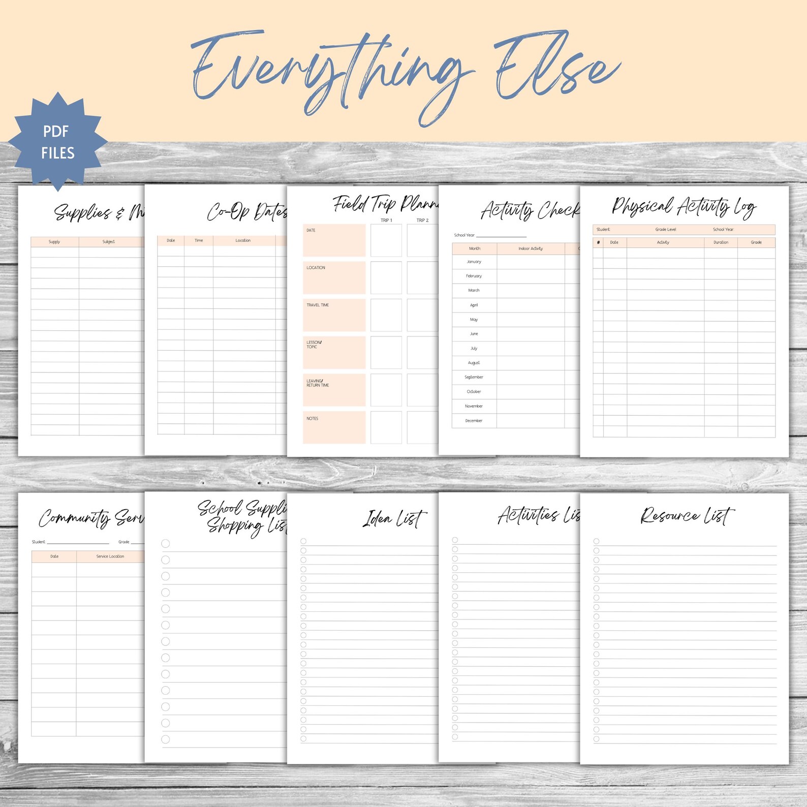 PRINTABLE Homeschool Planner | Undated | Floral Design | PDF | Digital ...