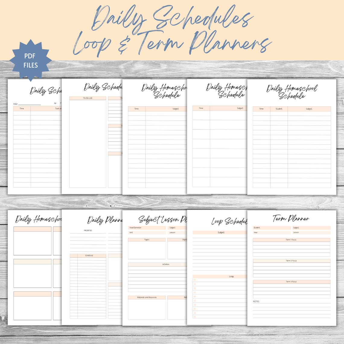 PRINTABLE Homeschool Planner | Undated | Floral Design | PDF | Digital ...