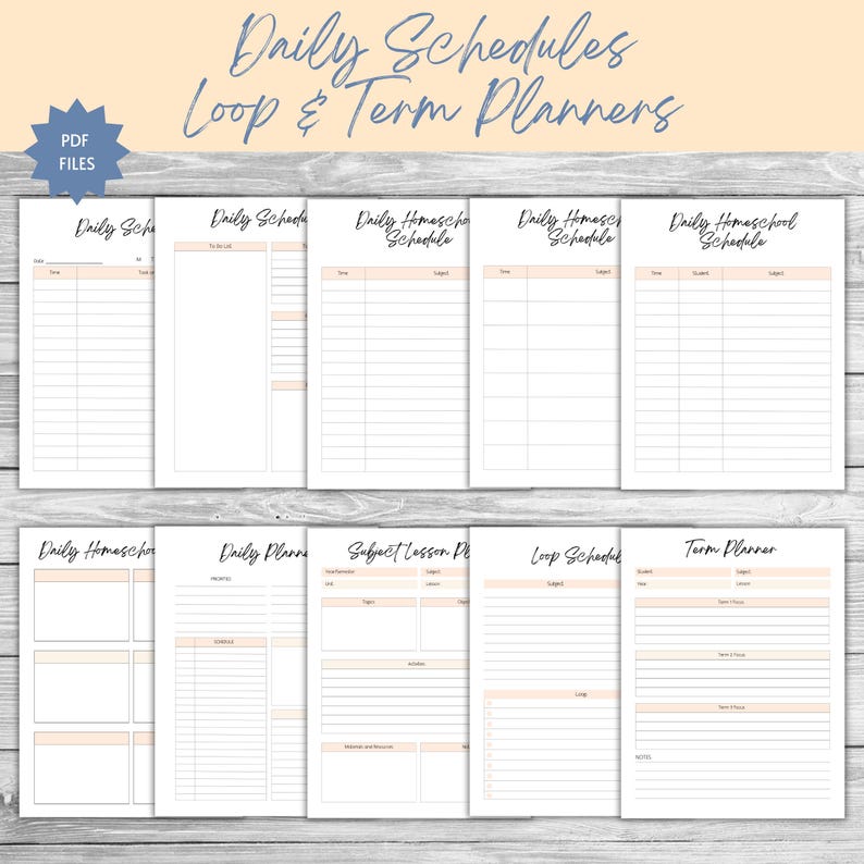 PRINTABLE Homeschool Planner | Undated | Floral Design | PDF | Digital ...
