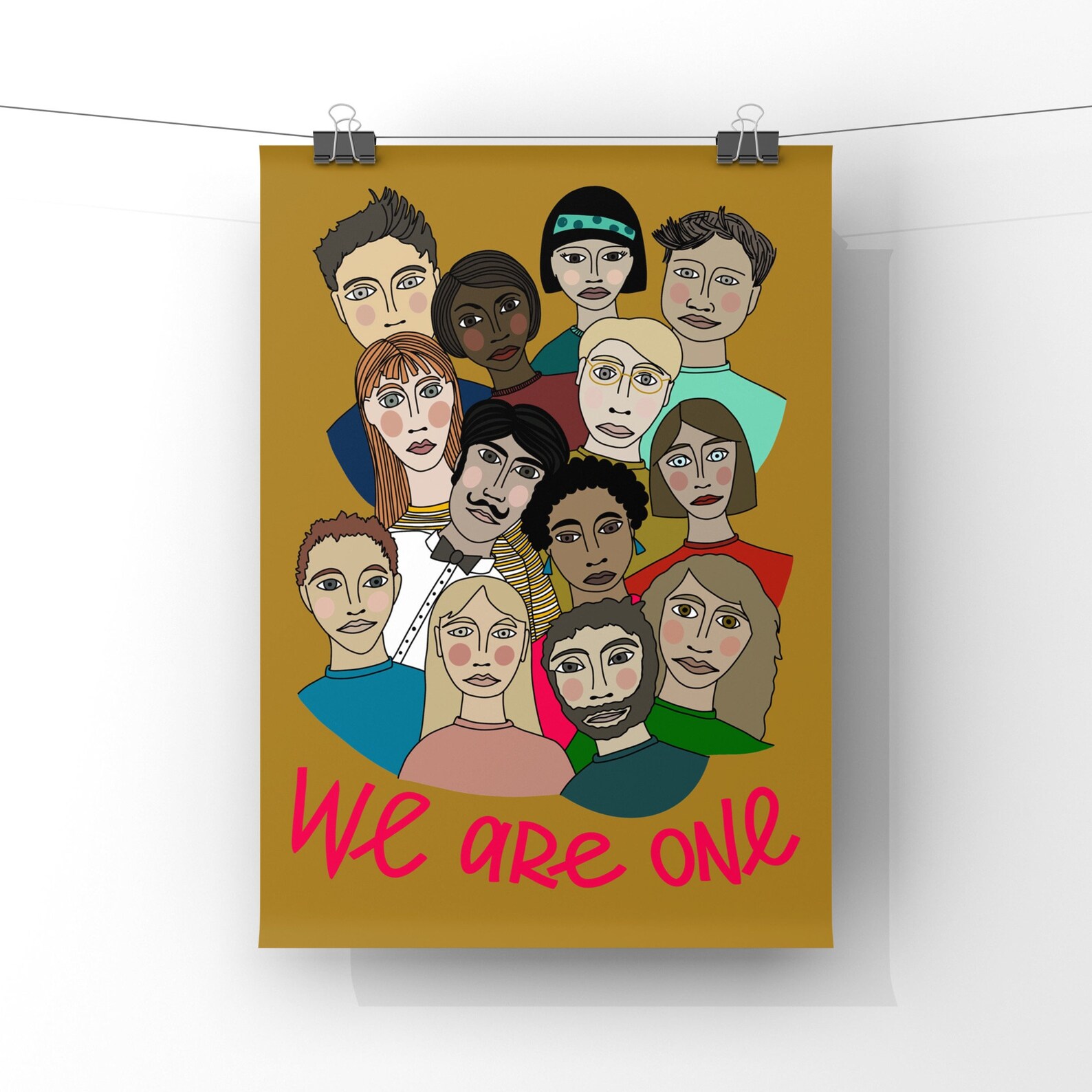 Póster somos uno, Descarga Digital, PDF, Din A 4, Ilustración de ...