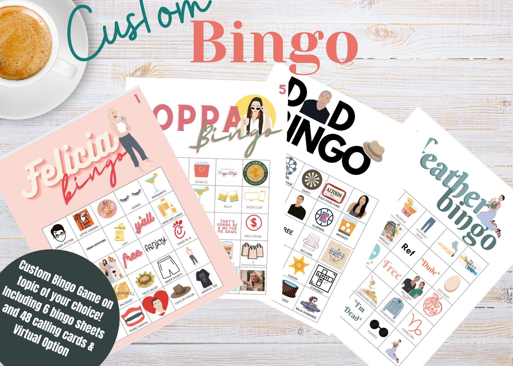 Custom Bingo Game - Etsy