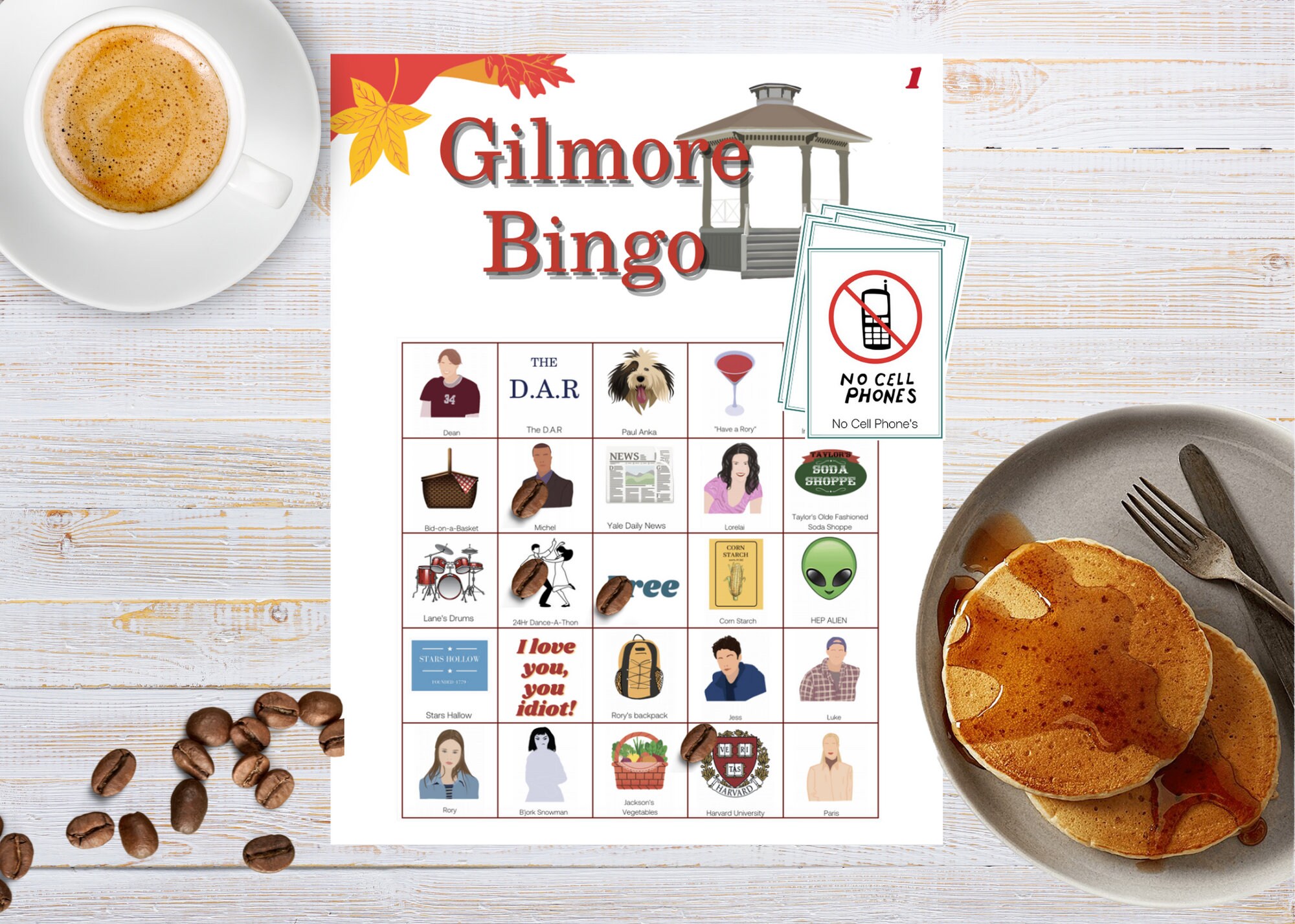 Gilmore Girls Bingo - Etsy