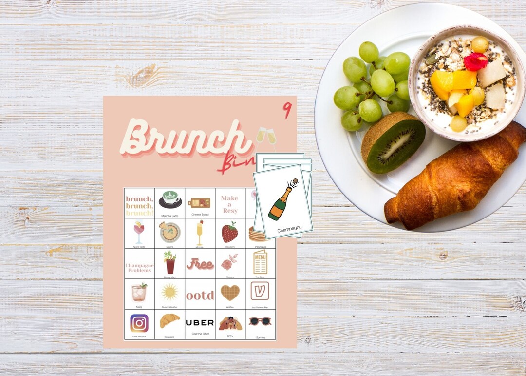 Brunch Bingo (instant Printable Download) - Etsy