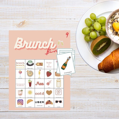 Brunch Bingo instant Printable Download - Etsy