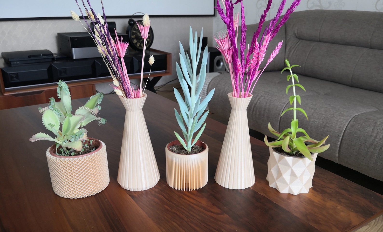 Modern Wood Indoor Planter, Succulent & Cacti Pot - Etsy