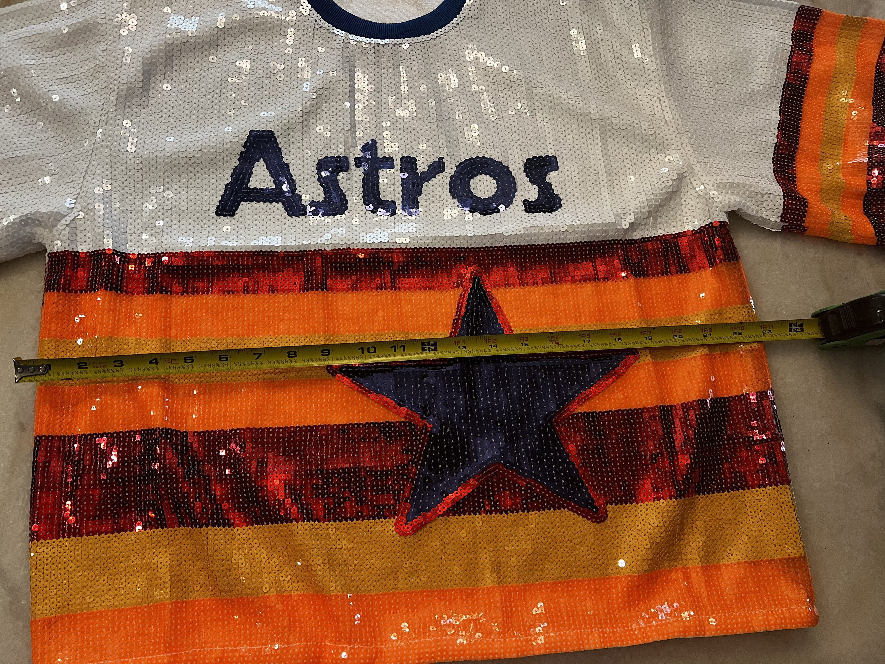 Sequin Astros Jersey Top - Etsy