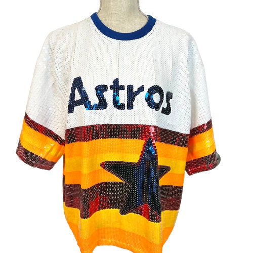 Sequin Astros Jersey Top - Etsy