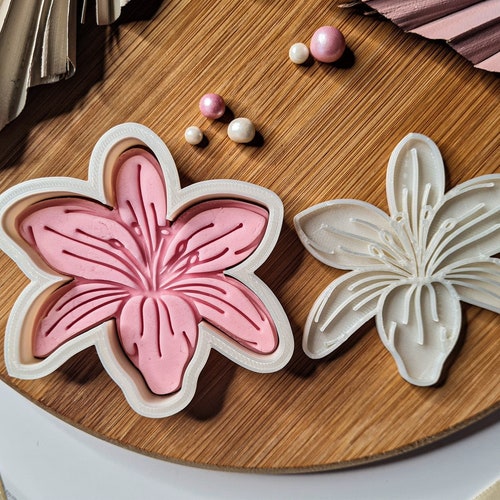 Hibiscus Flower Cookie Cutter Stamp - Etsy