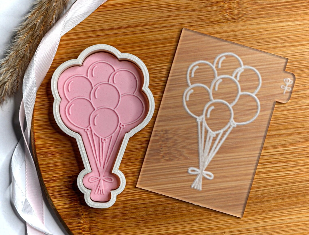 Balloons Cookie Cutter + Embosser - Etsy