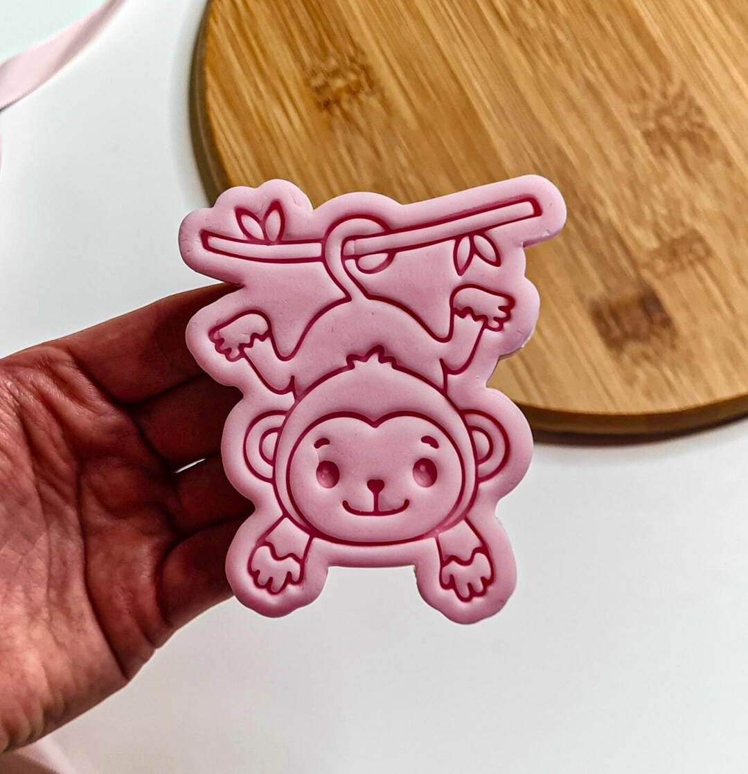 Monkey Cookie Cutter + Stamp - Etsy