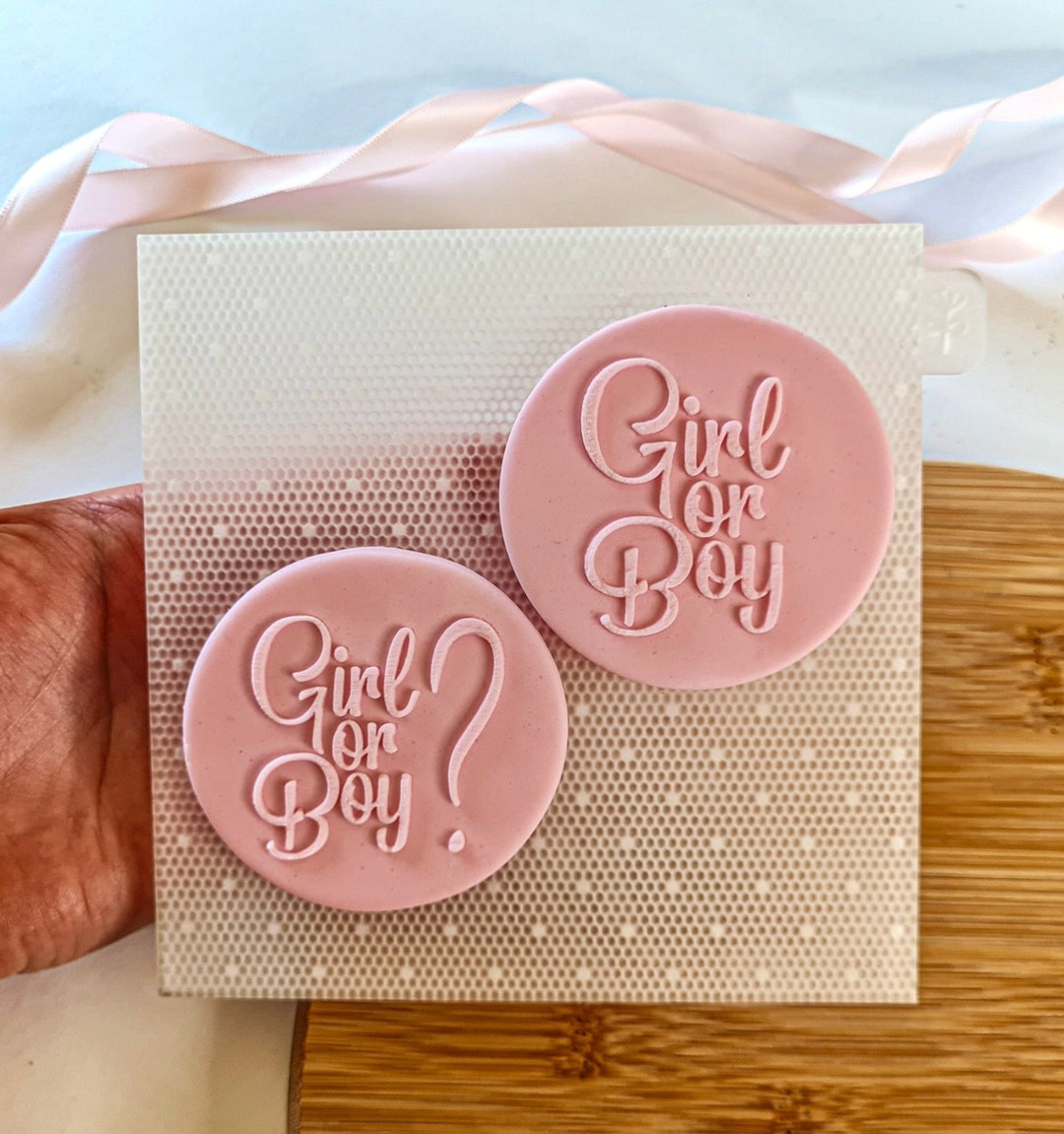 Girl or Boy Fondant Reverse Embosser - Etsy