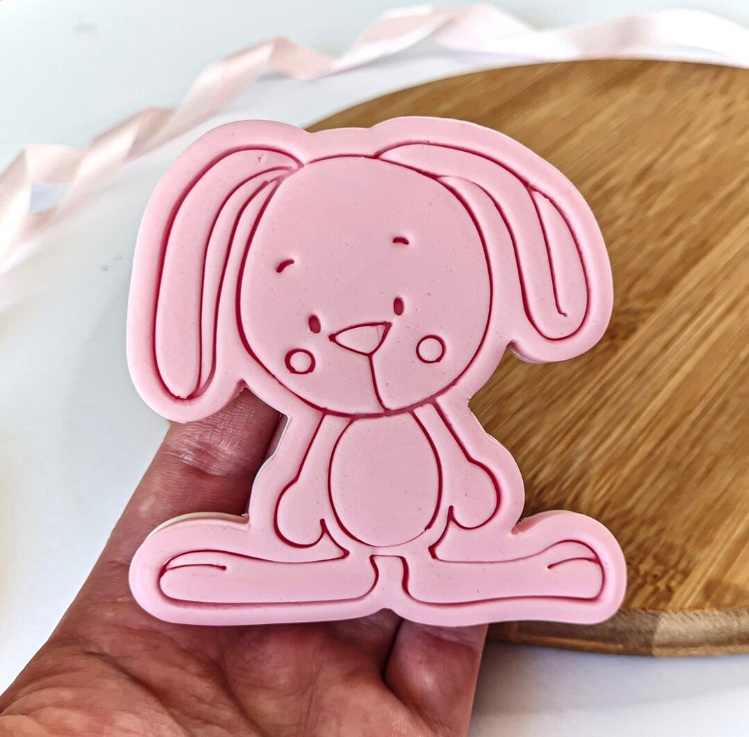 Cute Rabbit Cookie Cutter + Stamp - Etsy