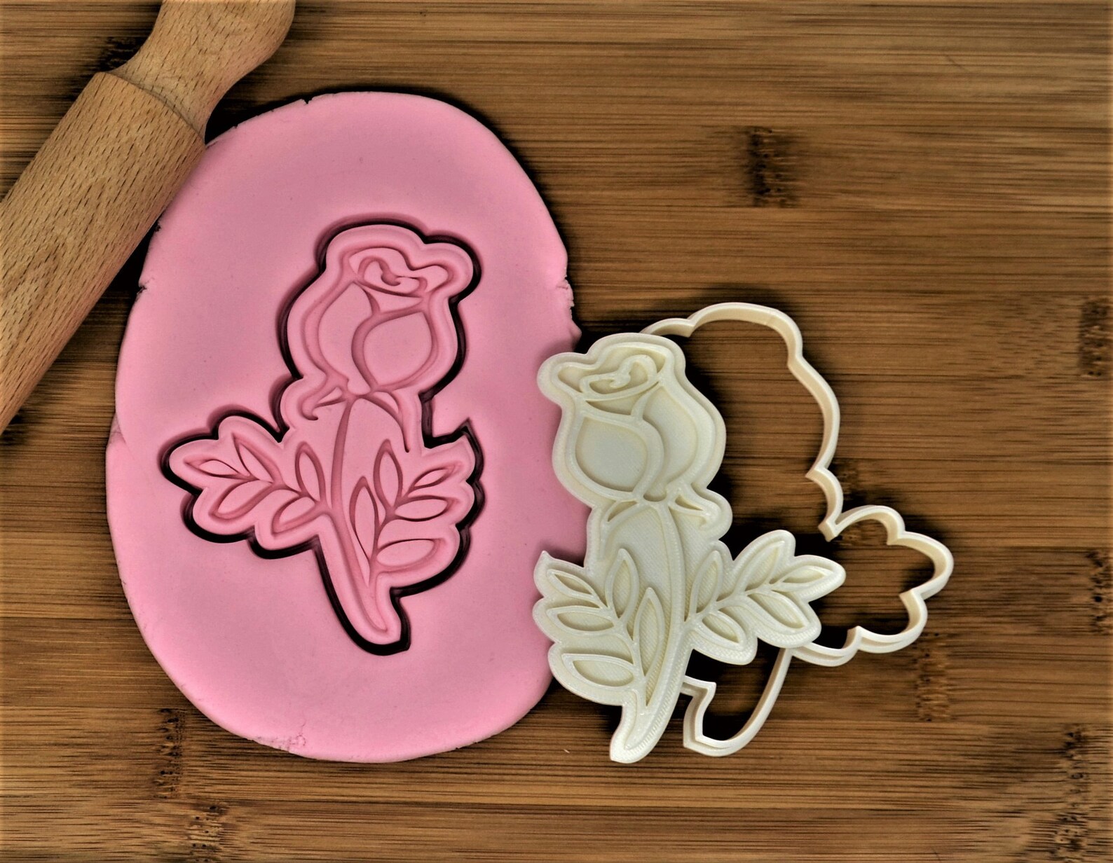 Rose Cookie Cutter Stamp | Etsy