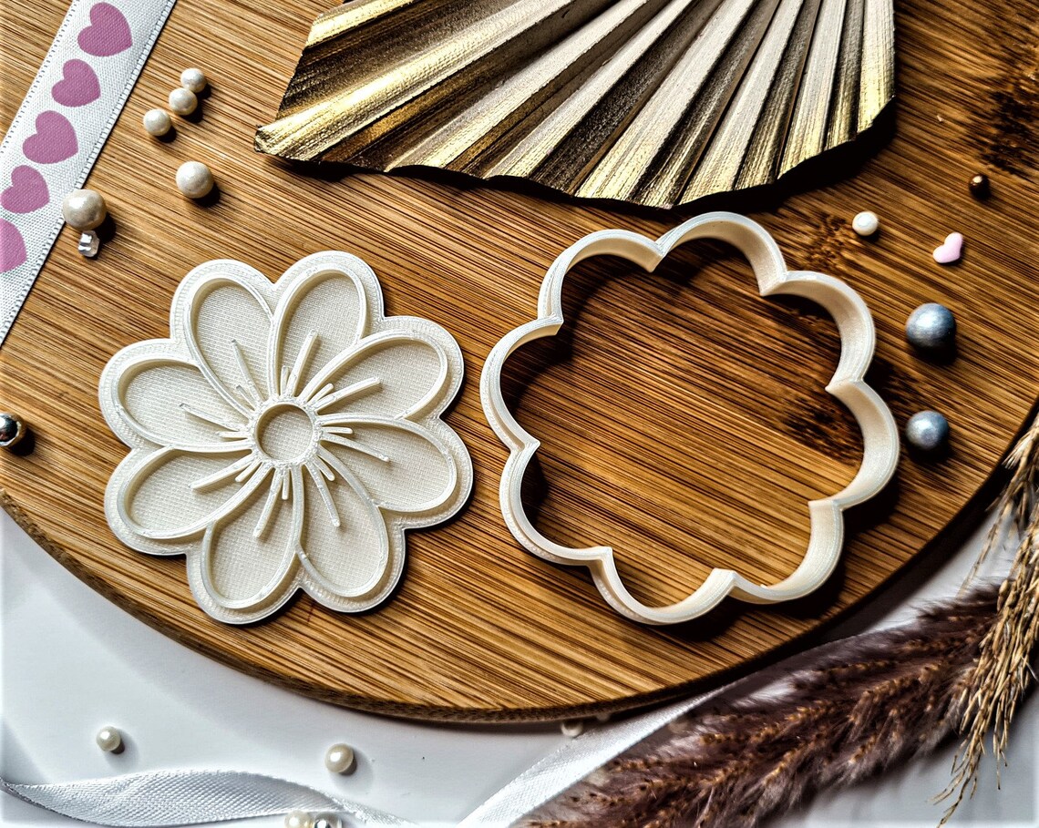 Flower Cookie Cutter Stamp | Etsy