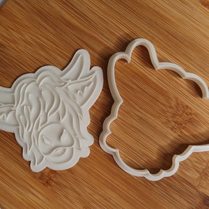 Highland Cow Cookie Cutter + Stamp - Etsy