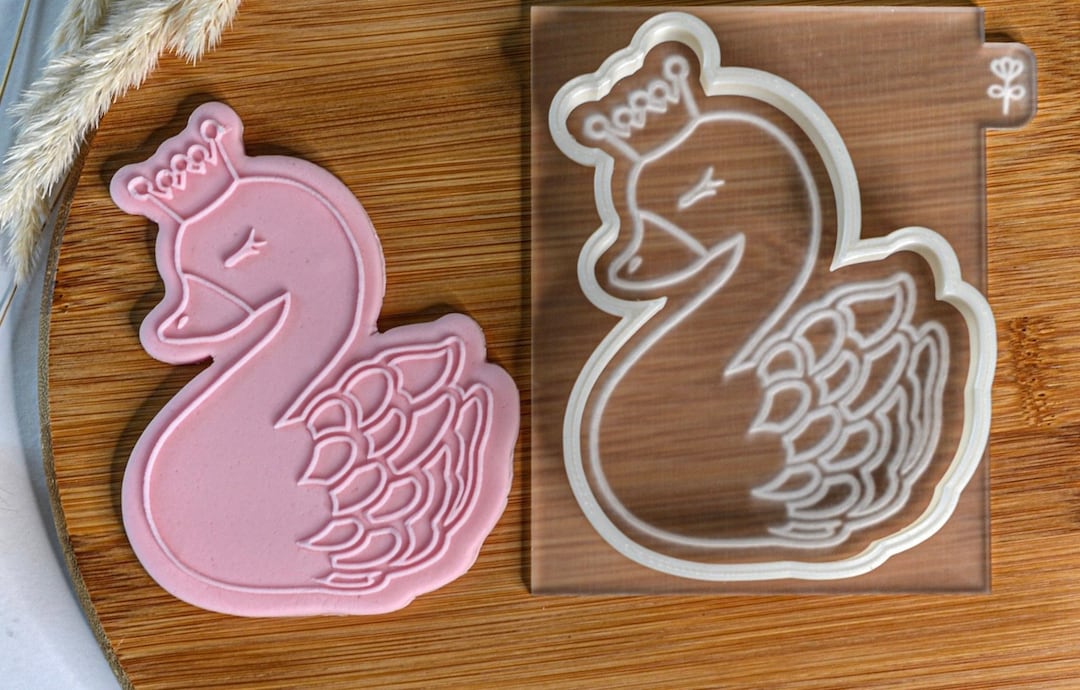 Swan Cookie Cutter + Embosser - Etsy