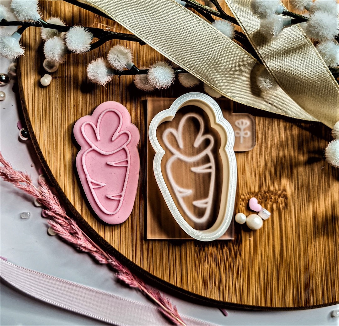 Mini Carrot Cookie Cutter + Embosser - Etsy