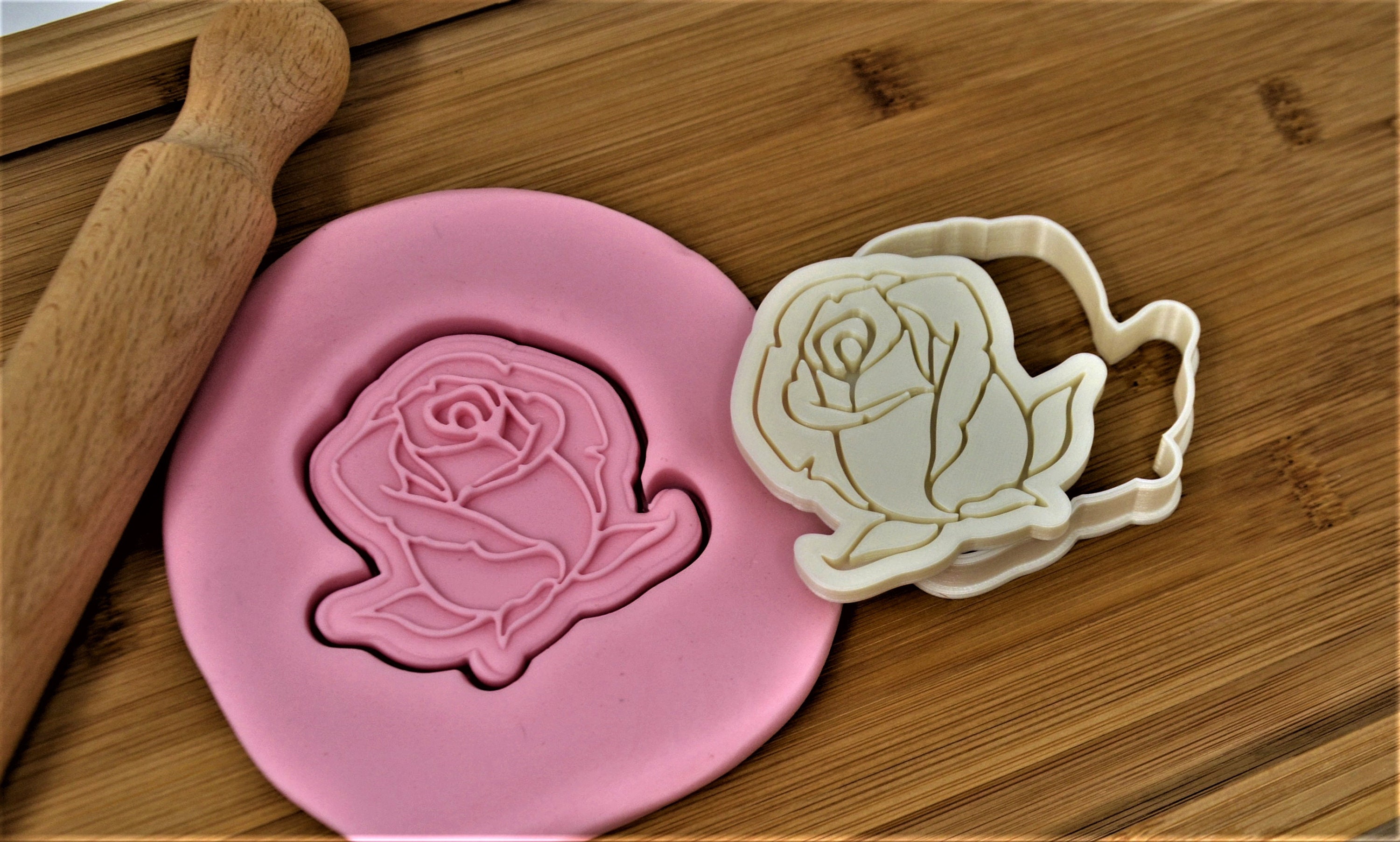 Rose Cookie Cutter Stamp/debosser - Etsy