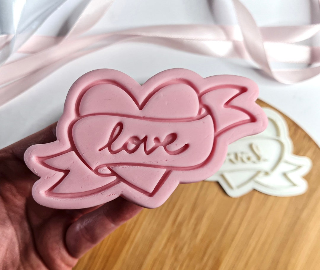 Heart Cookie Cutter + Stamp - Etsy