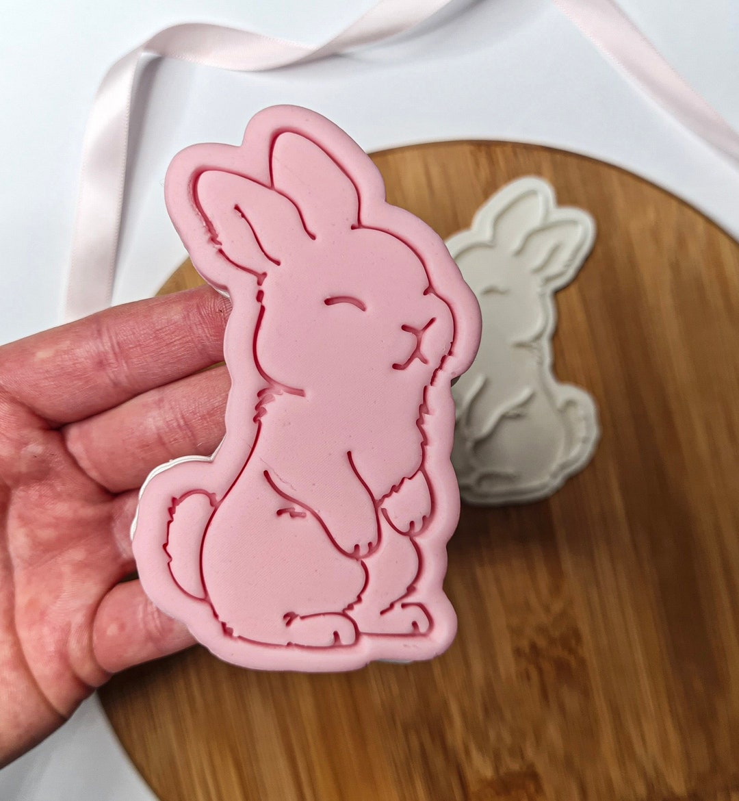 Bunny Cookie Cutter + Stamp - Etsy