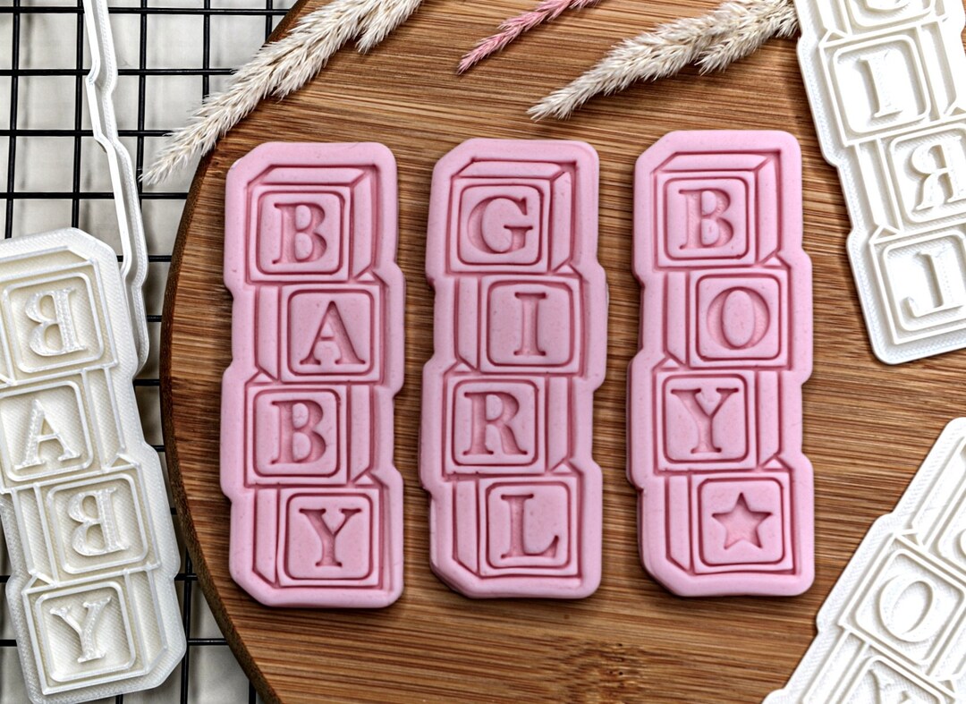 Baby,girl,boy Blocks Cookie Cutter + Stamp - Etsy