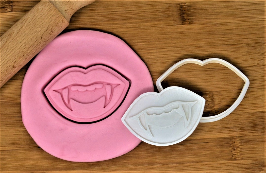 Halloween / Vampire Mouth Cookie Cutter and Stamp - Etsy