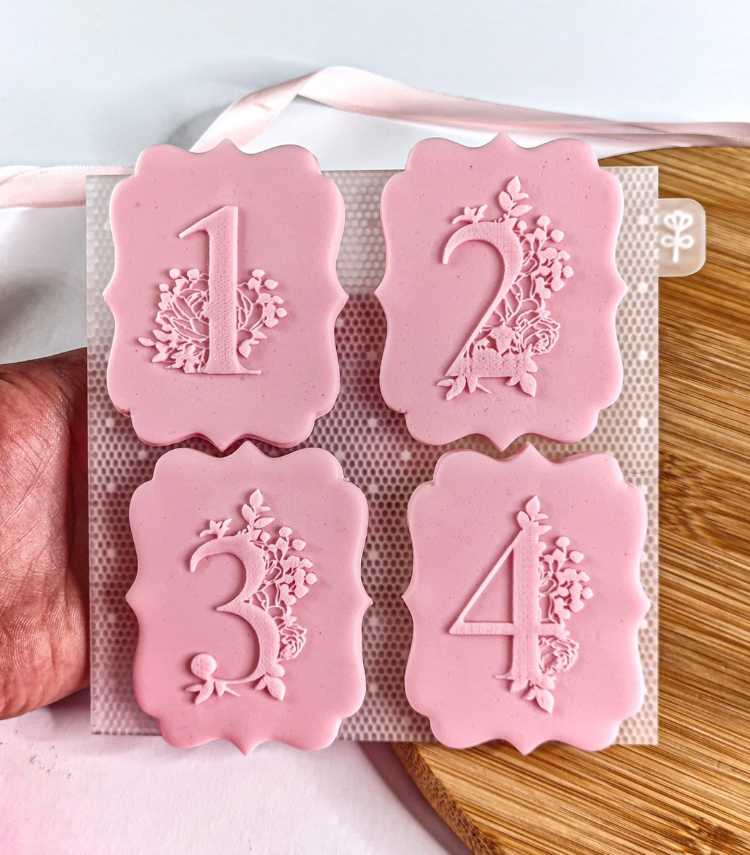Floral Numbers Fondant Reverse Embosser. - Etsy