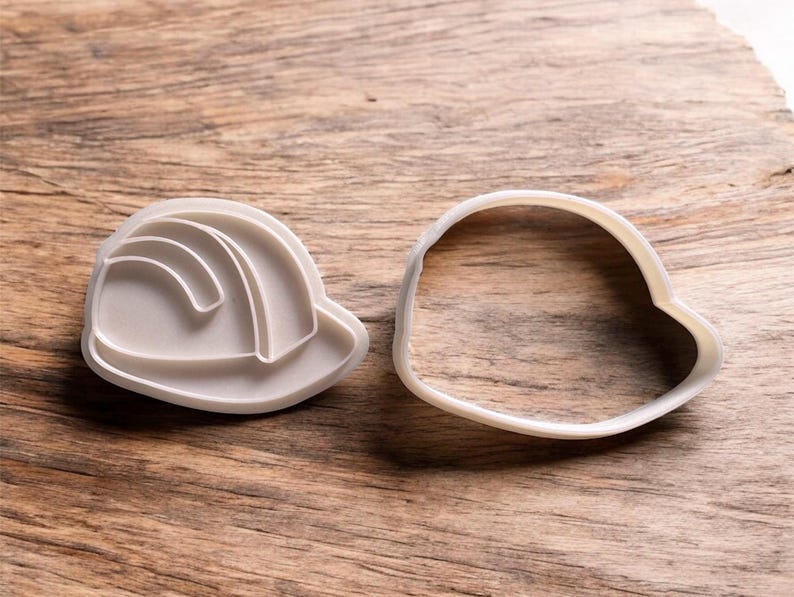 Construction Hard Hat Helmet Cookie Cutter + Stamp - Etsy