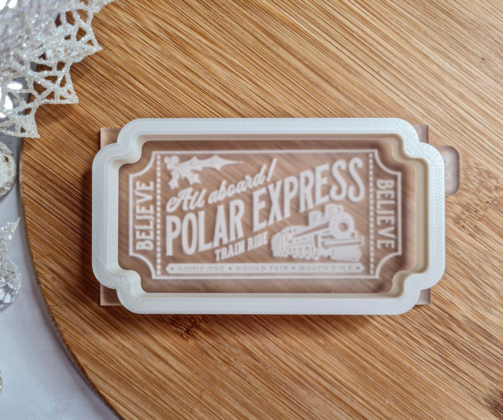 Christmas Polar Express Ticket Fondant Reverse Embosser + Cutter - Etsy