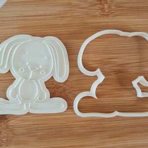 Cute Rabbit Cookie Cutter + Stamp - Etsy