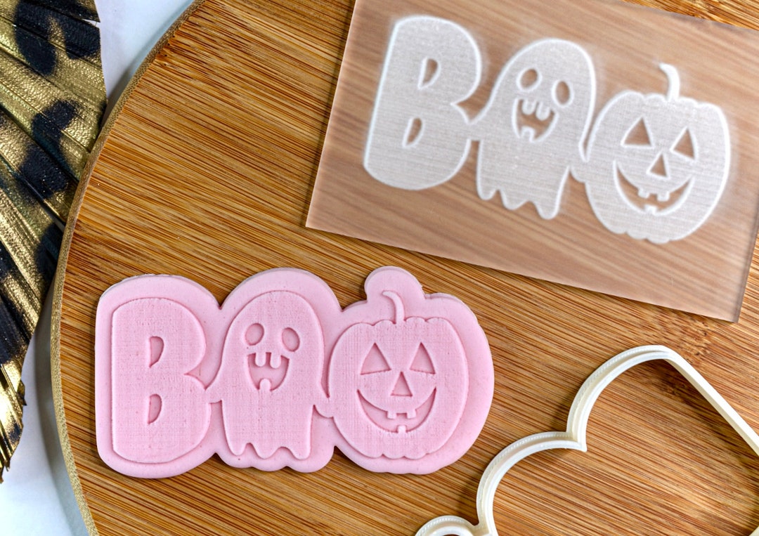 Halloween Boo Cookie Cutter + Embosser - Etsy